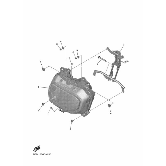 STUTZE 1 - BFM-F8356-00 Yamaha Ersatzteile - yam-shop.de - Yamaha Sho
